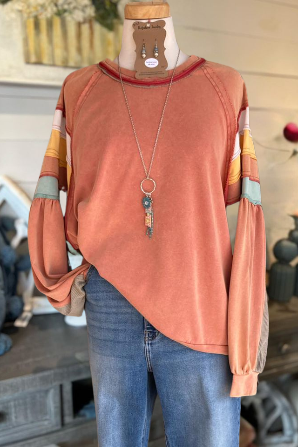 Easel Colorblock Oversized Sweatshirts